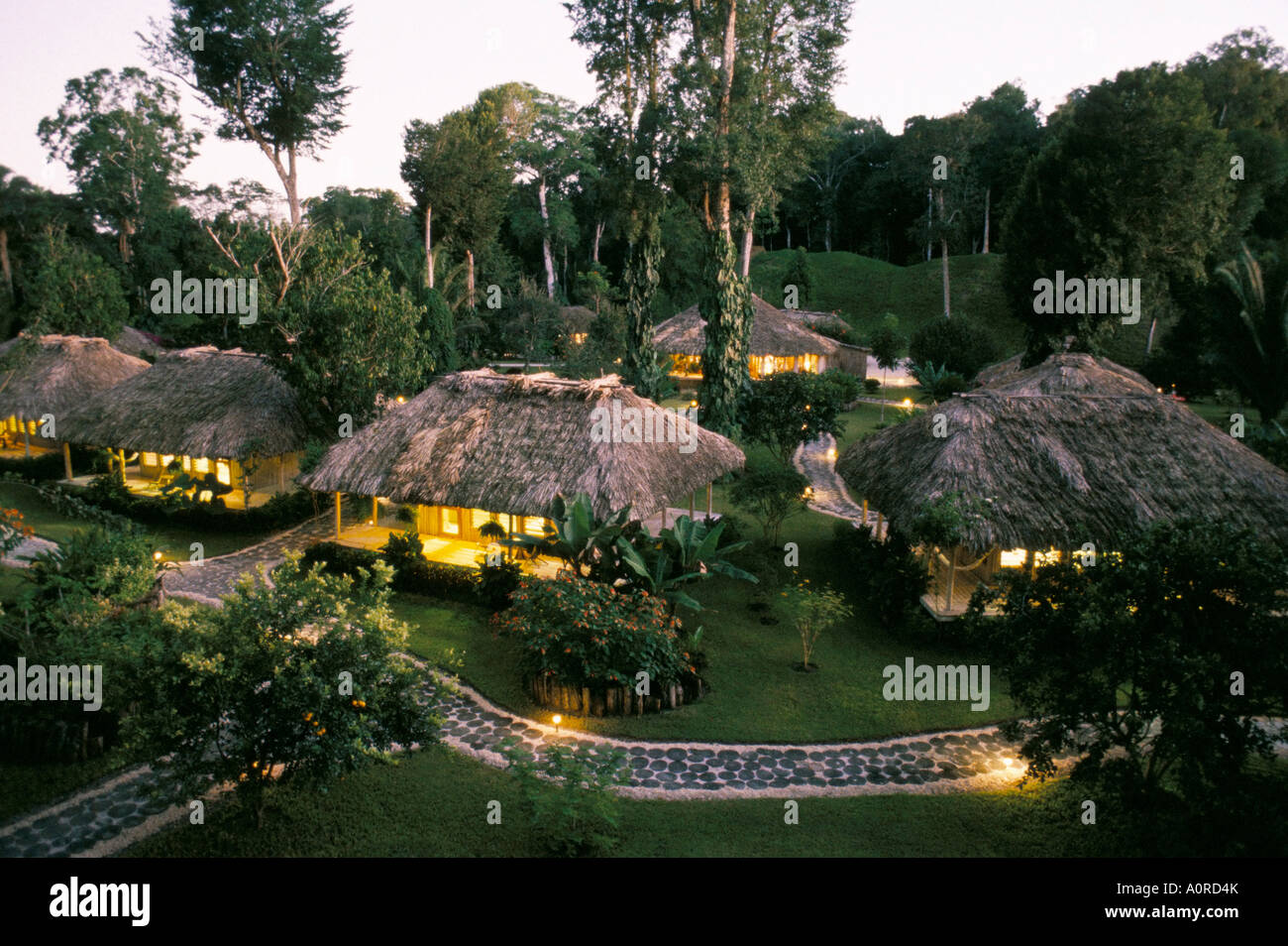 Chan Chich Lodge dans plaza Maya Gallon Jug Belize Amérique Centrale ...