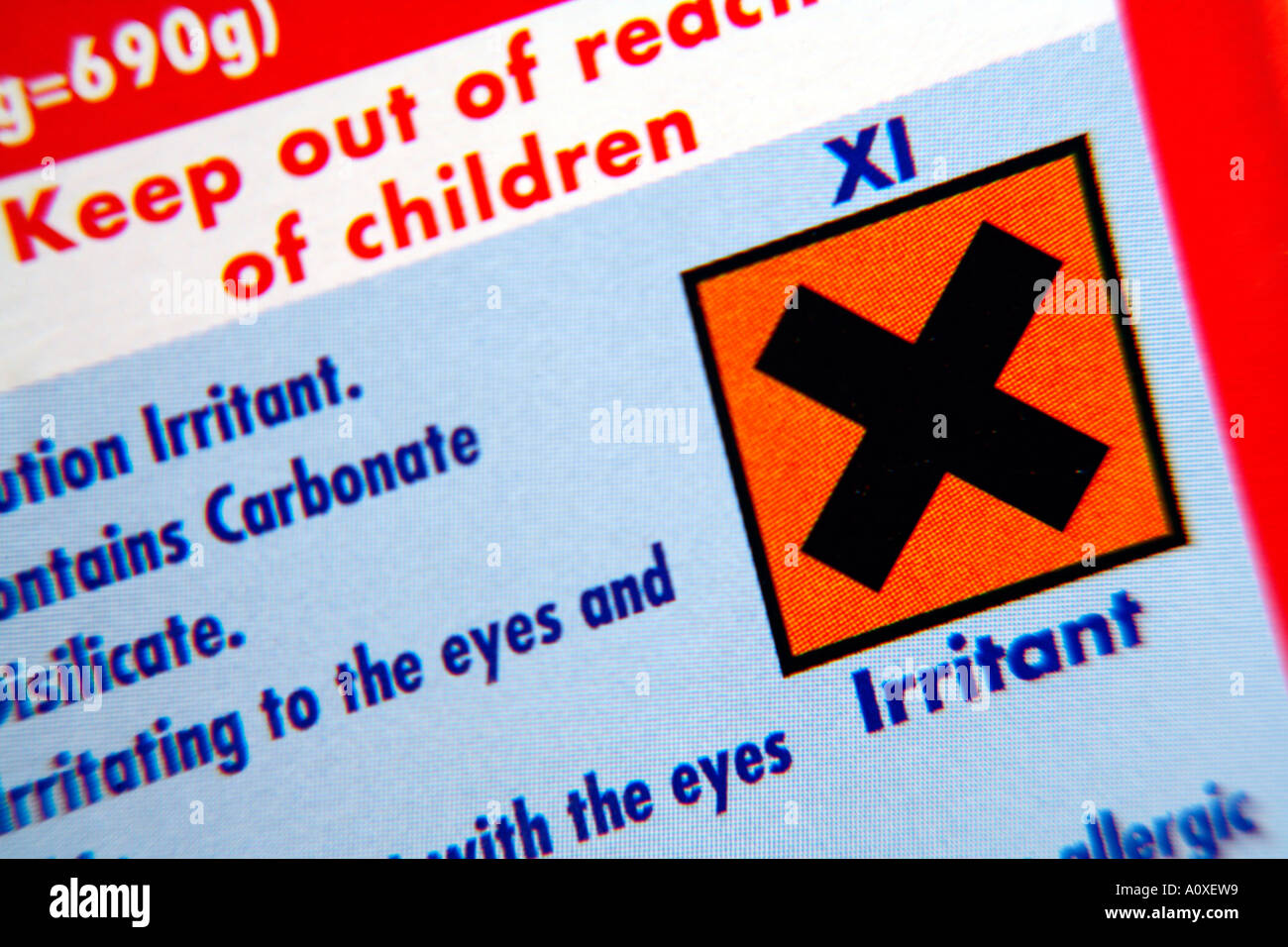 Irritant symbol warning label Banque de photographies et d’images à ...