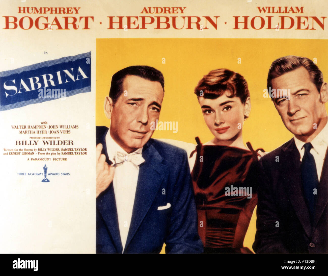 Sabrina Année 1954 Réalisateur Billy Wilder Audrey Hepburn William Holden Humphrey Bogart carte ...