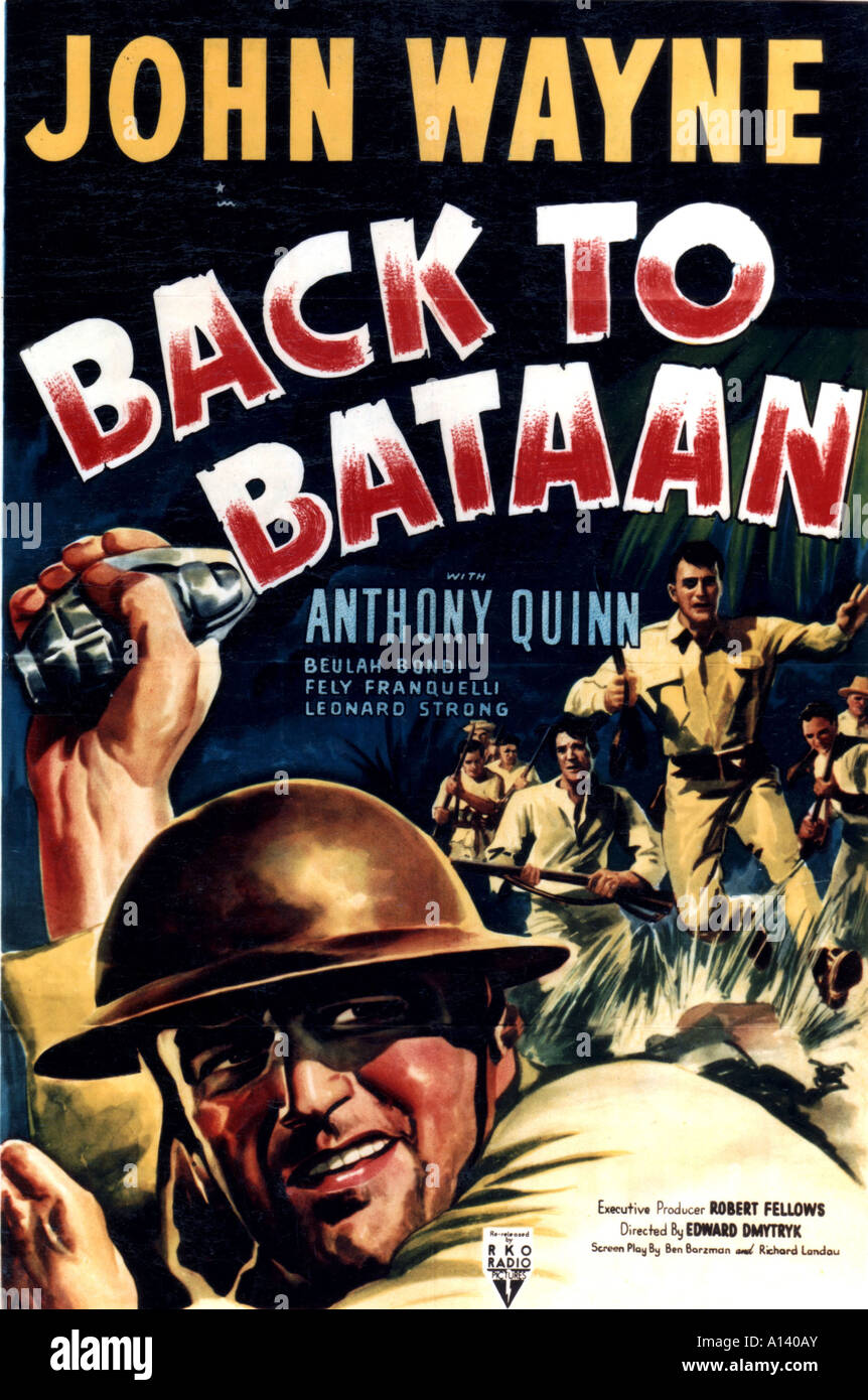 Retour à Bataan Année 1945 Réalisateur Edward Dmytryk affiche de film ...
