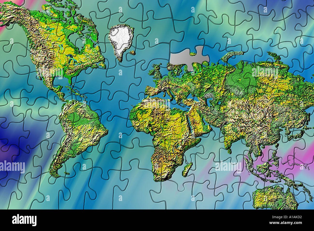 Missing piece map Banque de photographies et d’images à haute ...