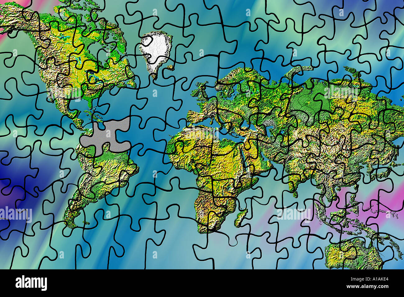 Missing piece map Banque de photographies et d’images à haute ...