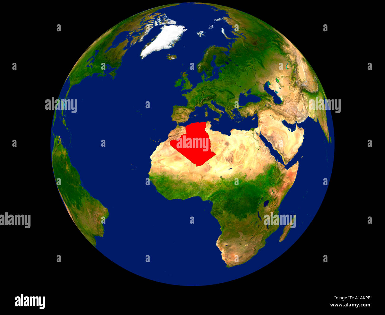 Map satellite geography algeria Banque de photographies et d’images à ...