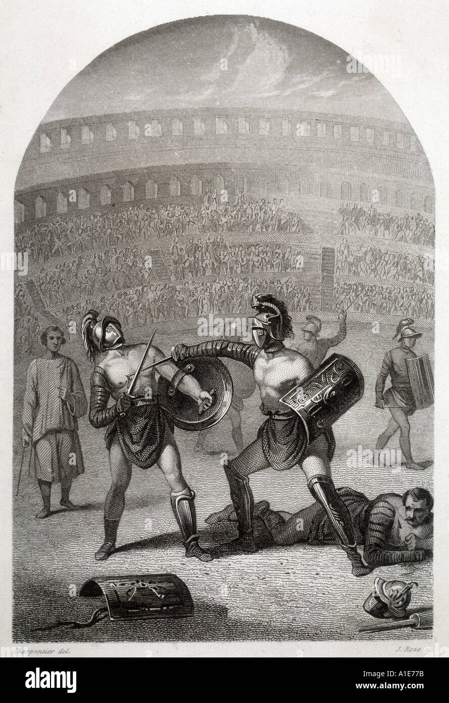 Gladiators in combat Banque de photographies et d’images à haute résolution - Alamy