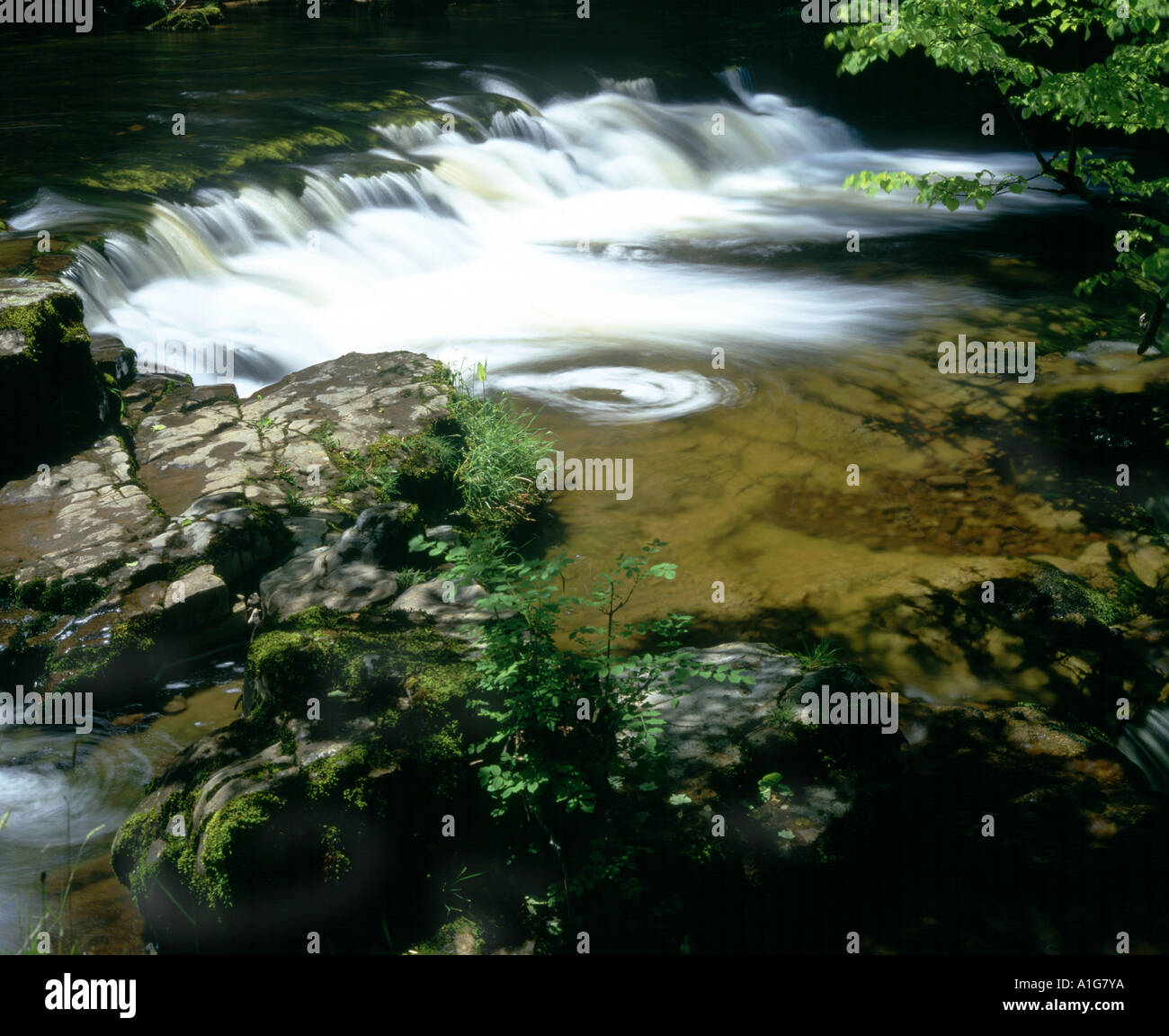 Cascade, rivière Nedd, vallée de la Neath supérieure près d ...
