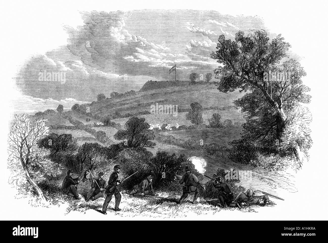 La guerre de Sécession en Amérique Munson's Hill, comté de Fairfax ...