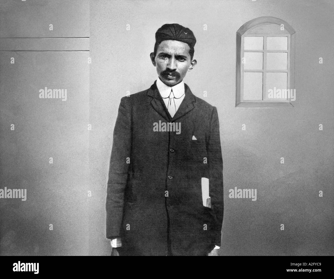 Gandhi cap Banque d'images noir et blanc - Alamy