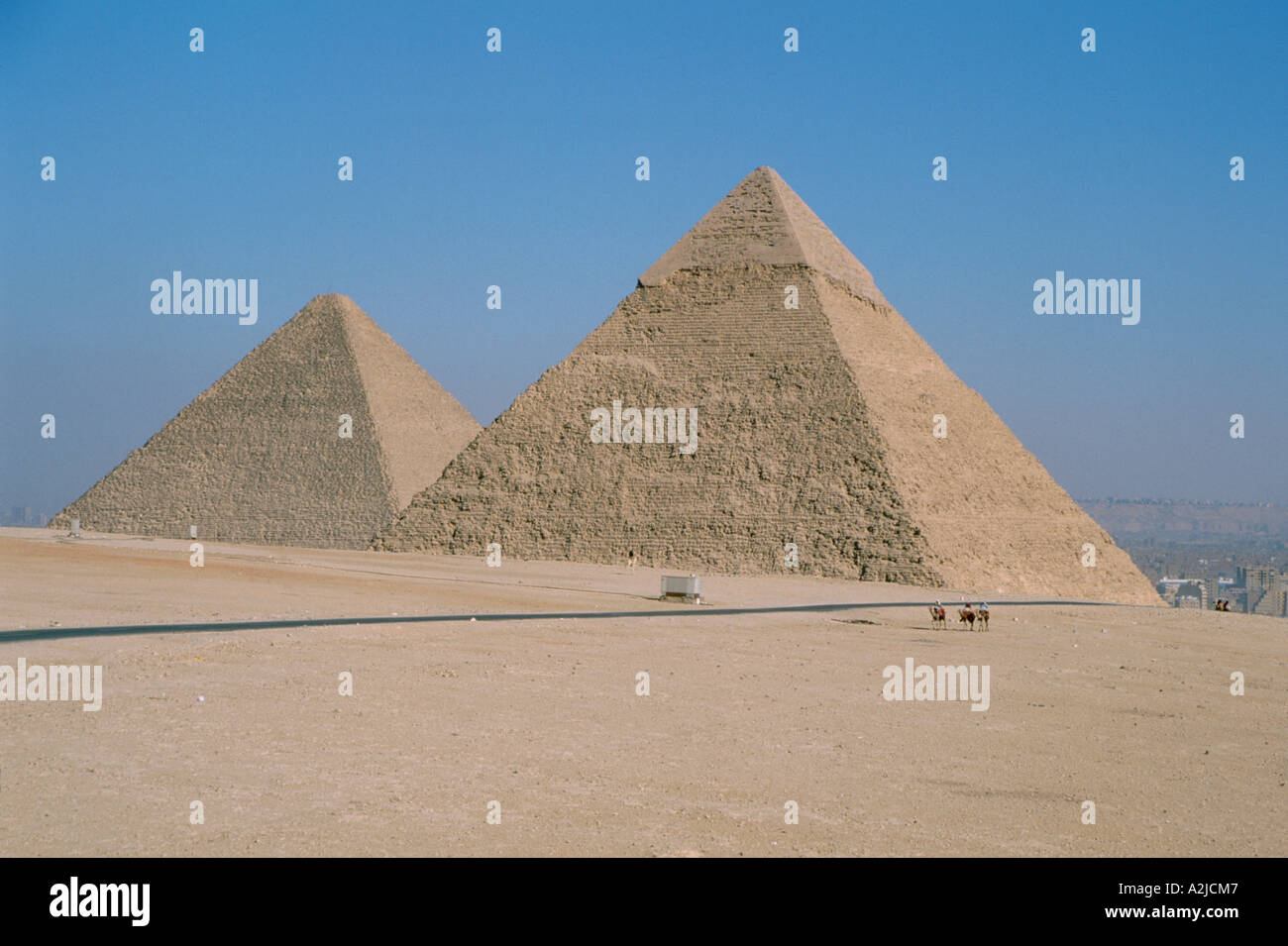 Afrique - Egypte - Le Caire - Pyramides de Gizeh, pyramide de Chéops ...