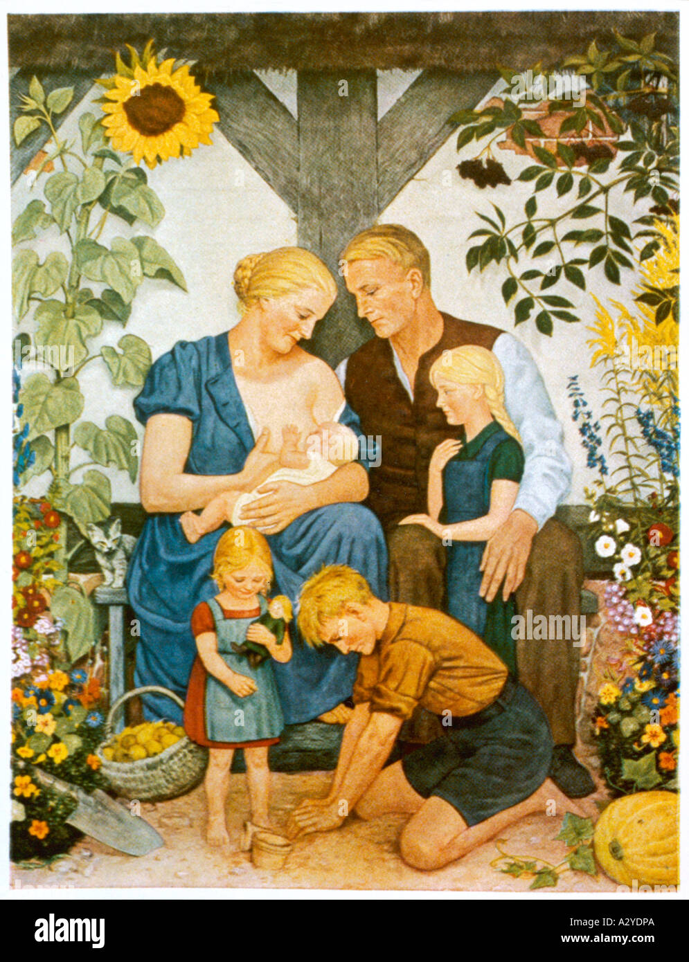 Famille aryen parfait Photo Stock - Alamy