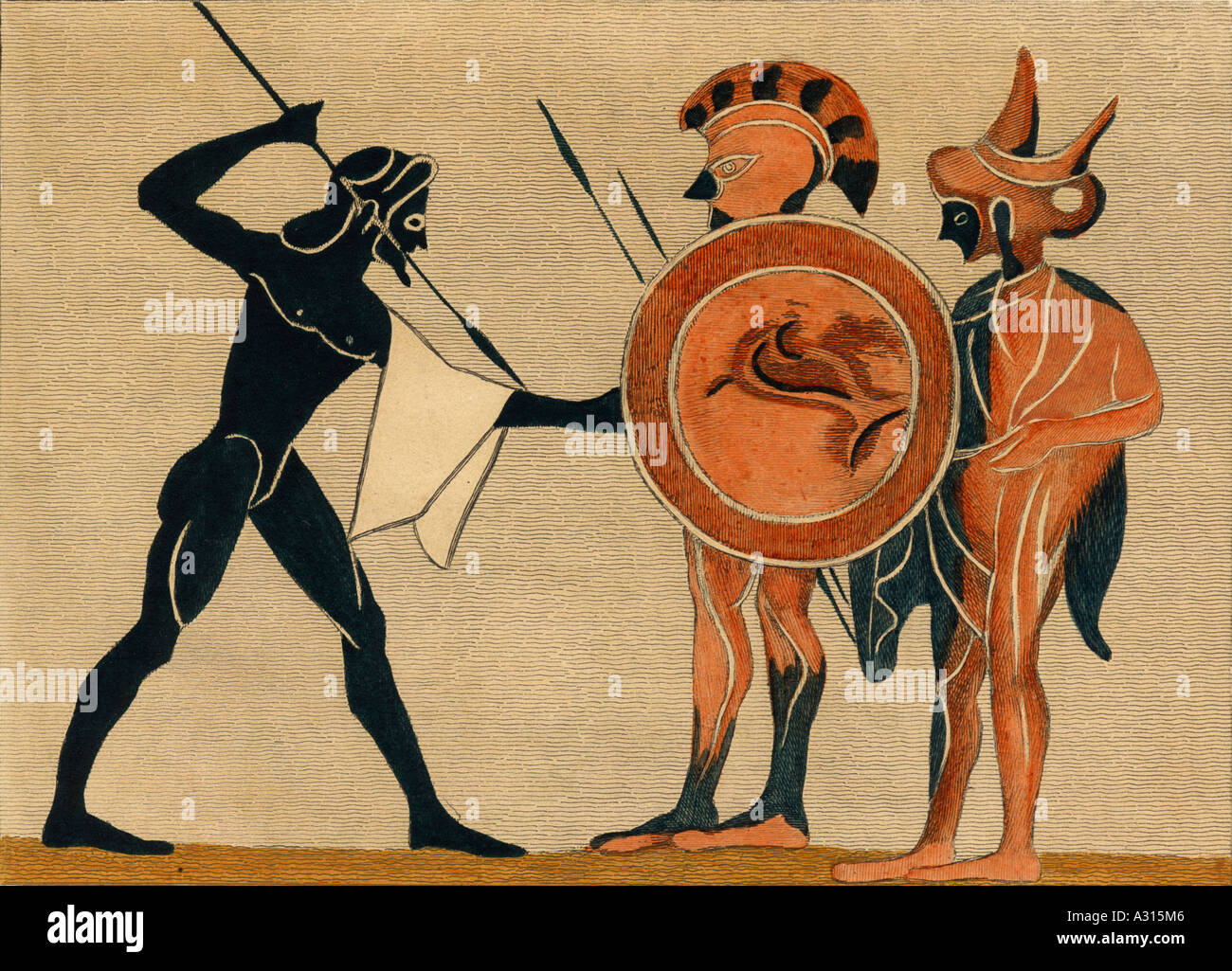 Guerriers grecs antiques Banque de photographies et d’images à haute ...