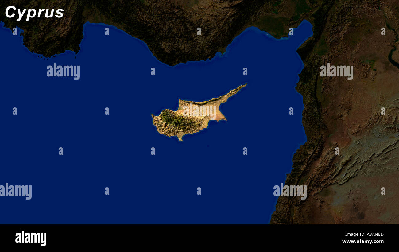 Map satellite geography cyprus Banque de photographies et d’images à ...