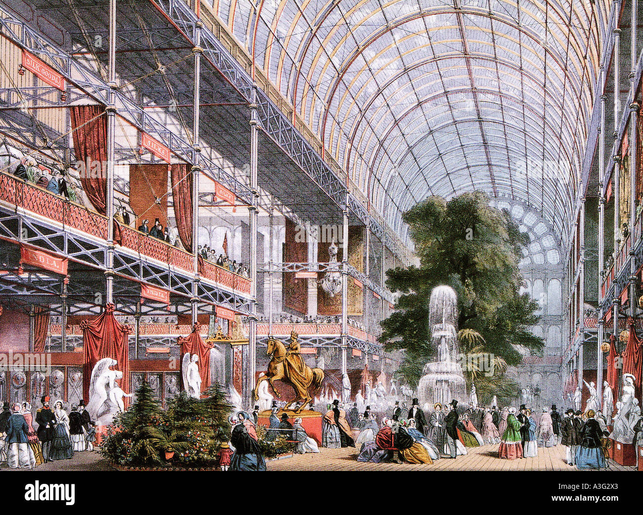 Great exhibition of 1851 in the crystal palace Banque de photographies ...