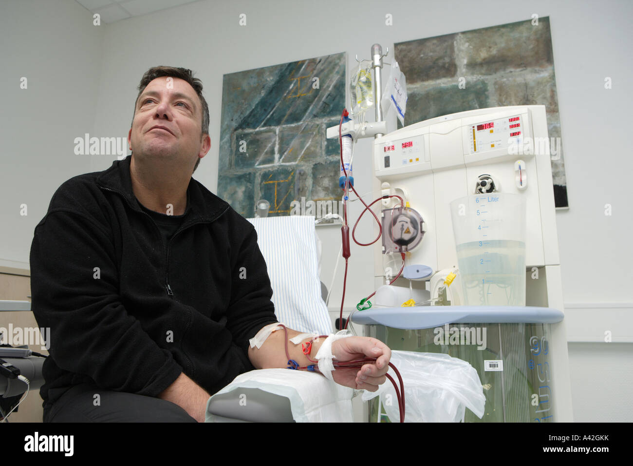 Au cours de son patient en dialyse le centre de dialyse dans l'hôpital ...