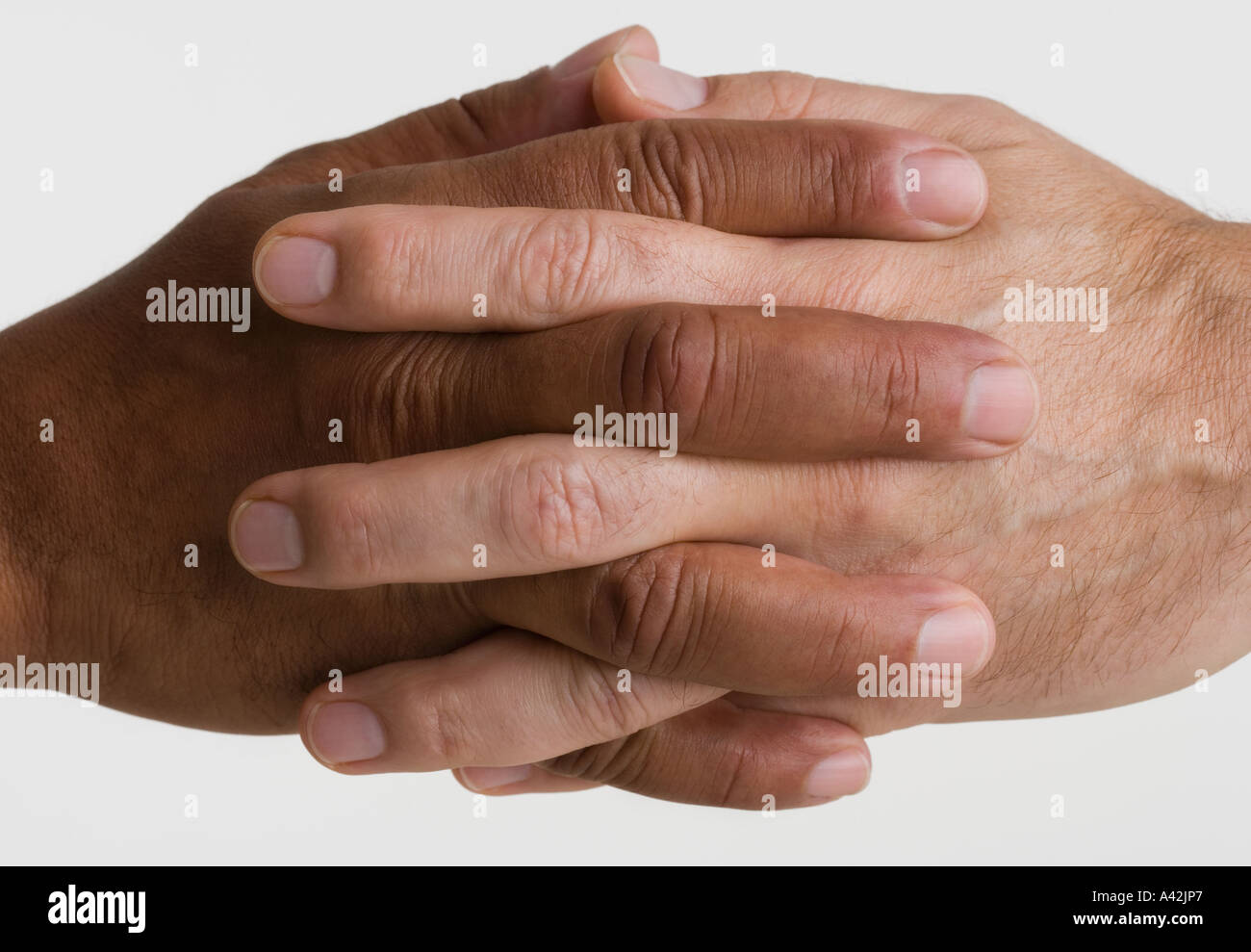 Interlocking interlacing interlacing interlacing finger Banque de ...