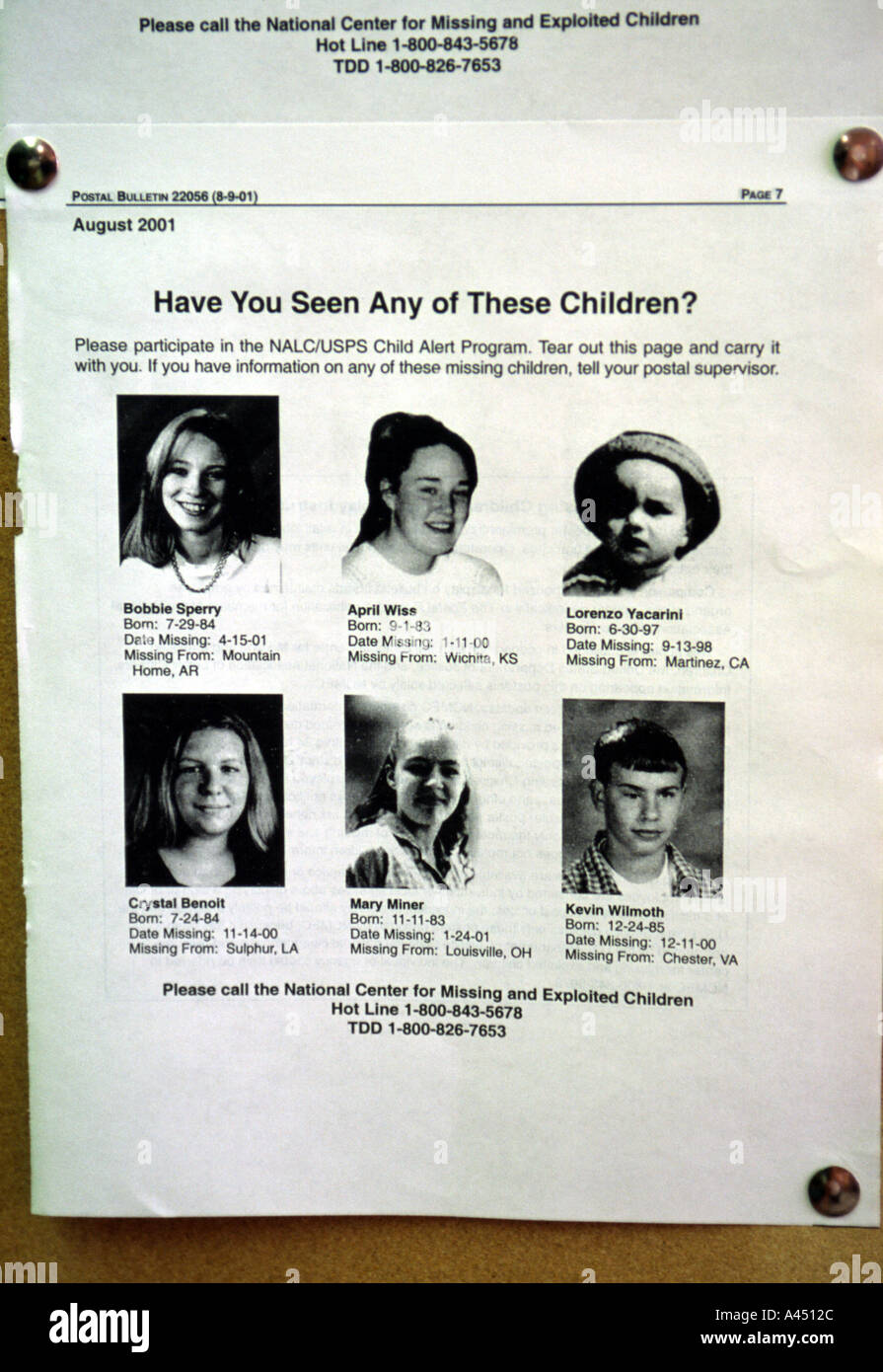 Affiches d'enfants disparus Banque de photographies et d’images à haute ...