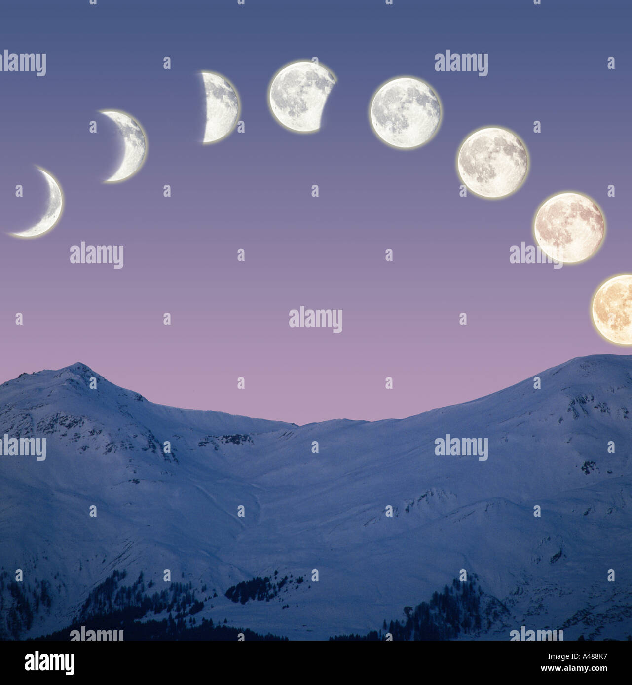 Les phases de la lune Banque de photographies et d’images à haute ...