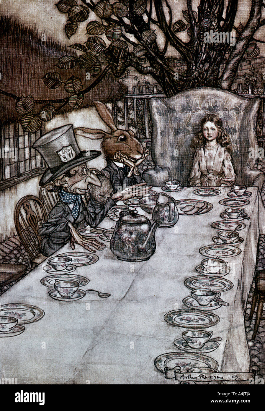 'Alice au Pays des Merveilles", 1917. Artiste : Arthur Rackham Photo ...