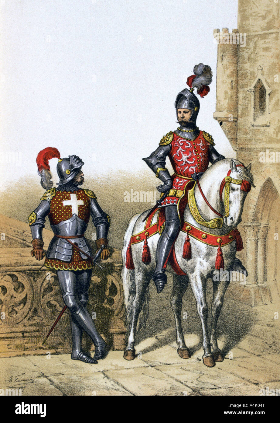 French medieval soldiers and capitain Banque de photographies et d ...