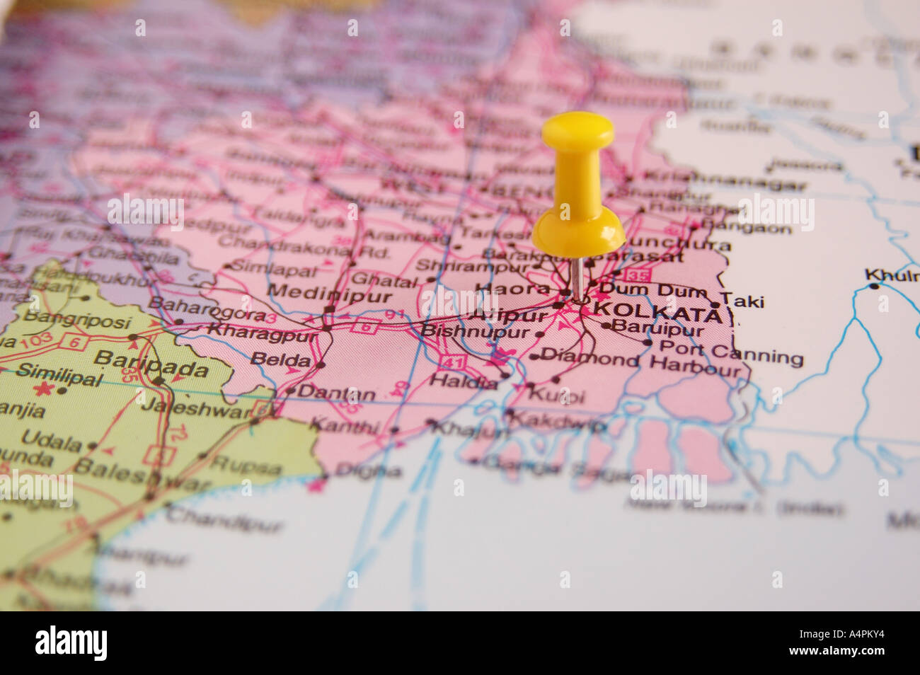 India Map Map Calcutta Kolkata Banque d'image et photos - Alamy