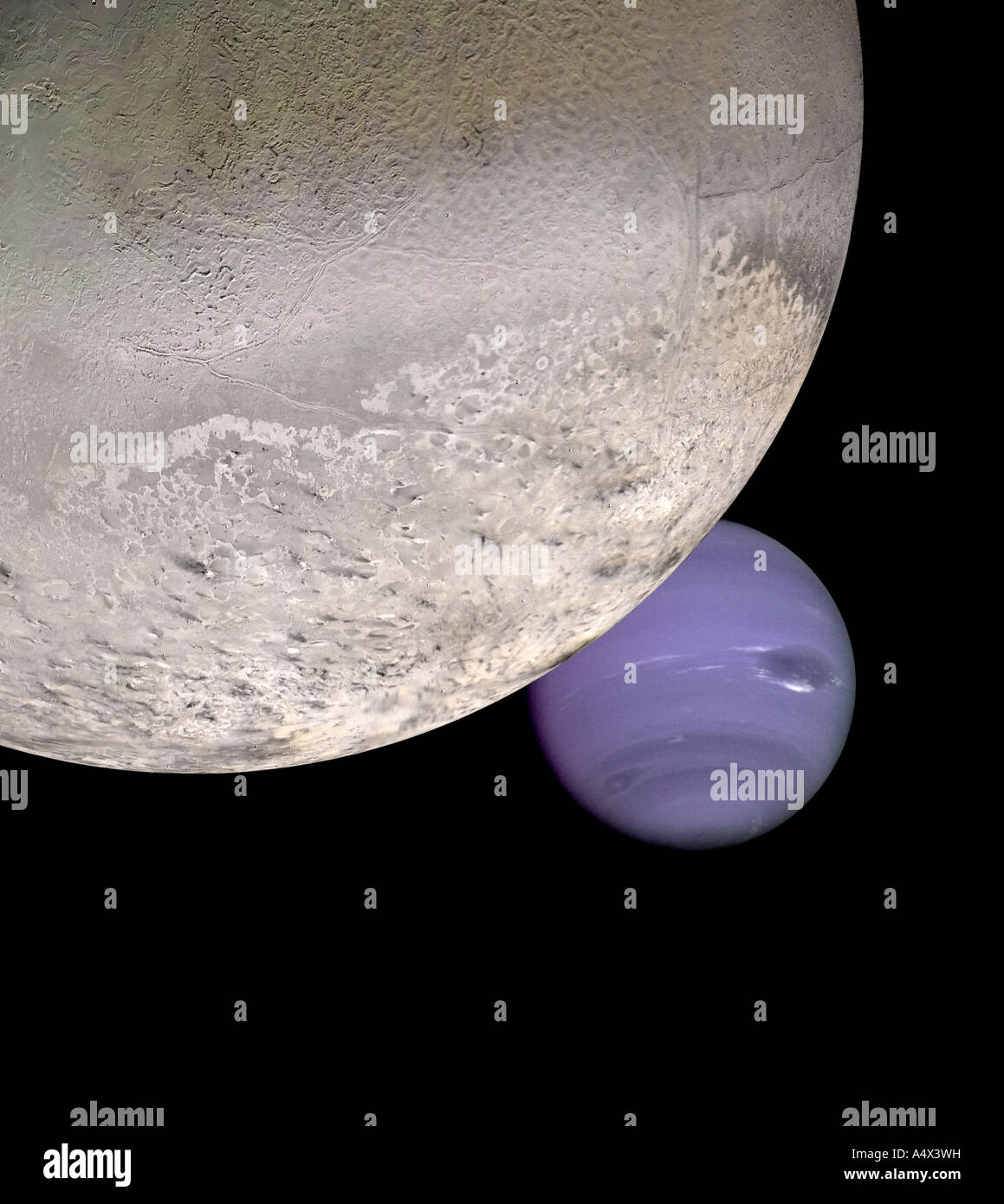 Neptune tel qu'il pourrait être au-delà de l'image de l'engin spatial ...