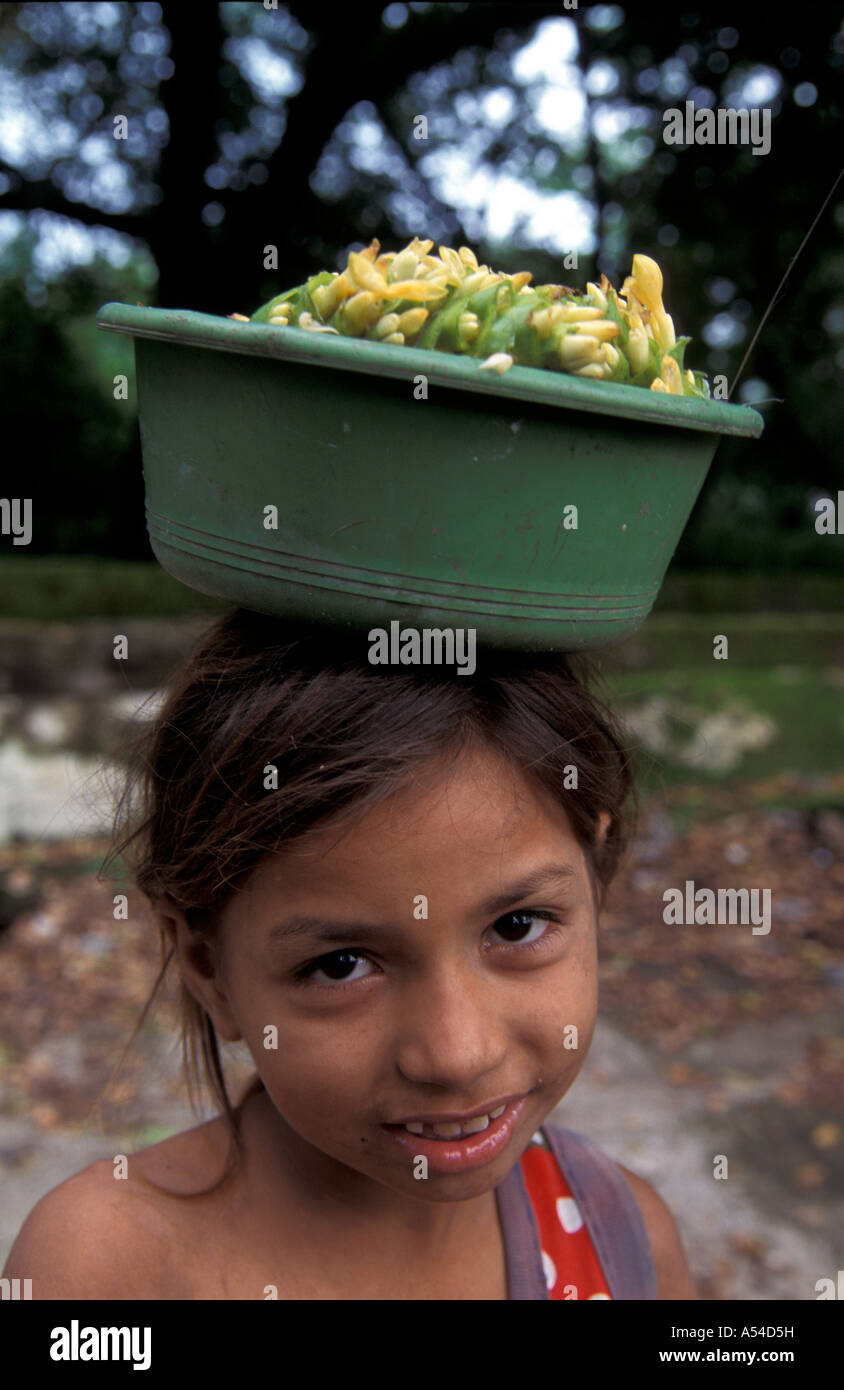 Fille portant des fleurs Banque de photographies et d’images à haute ...