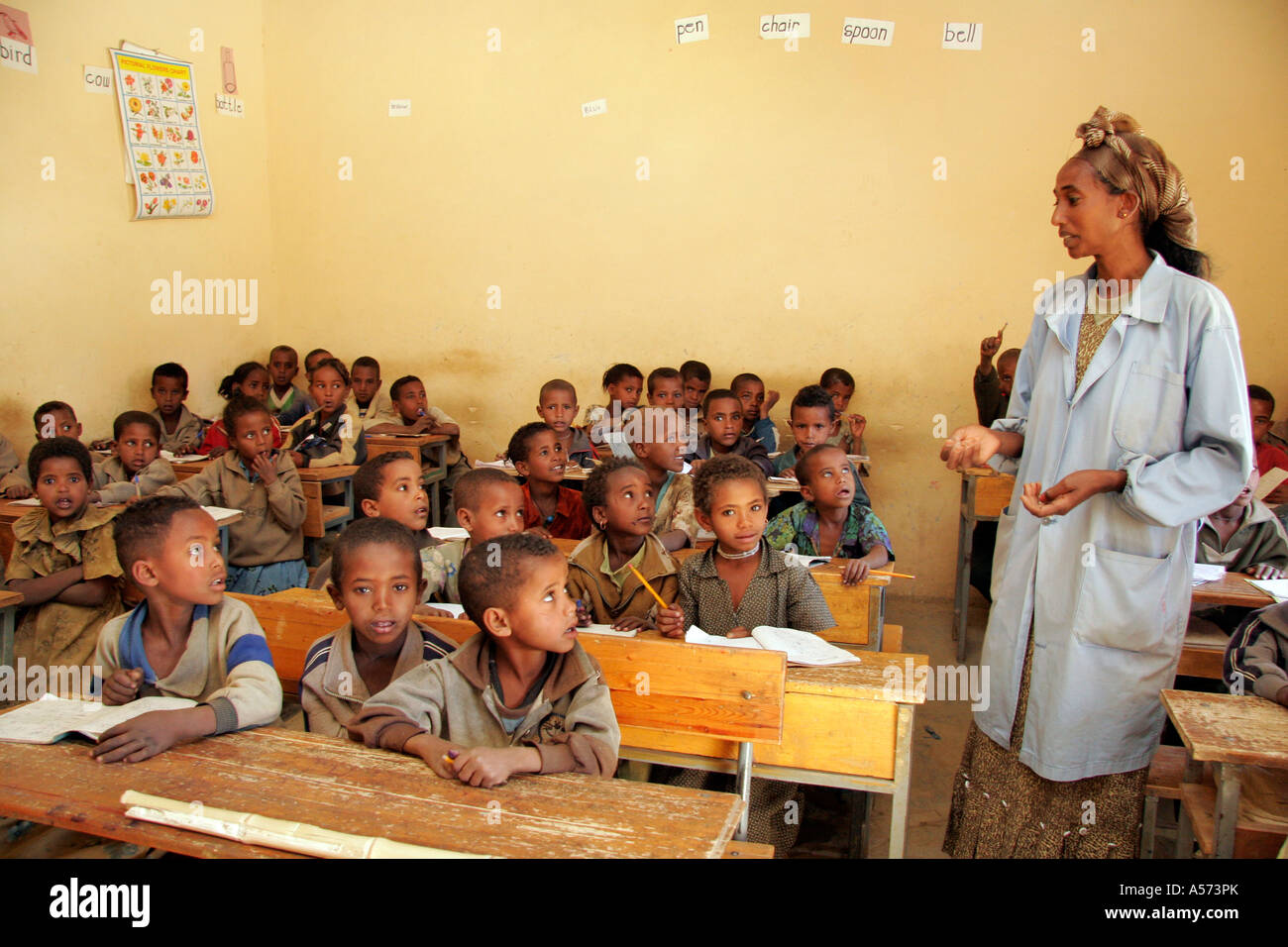 Painet jb1169 Ethiopie École élémentaire catholique classe sebia tigré sud enfant enfants ...