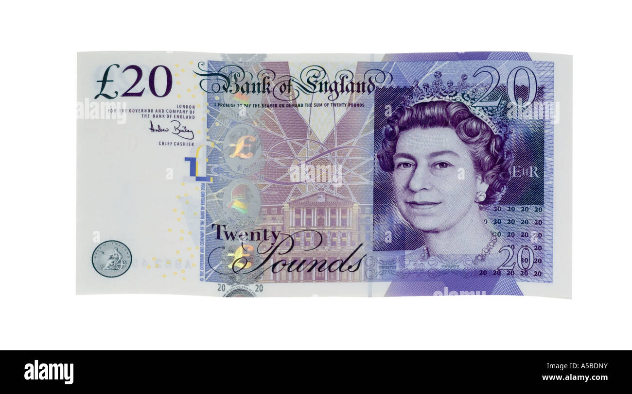 20 pound note uk Banque d'images détourées - Alamy