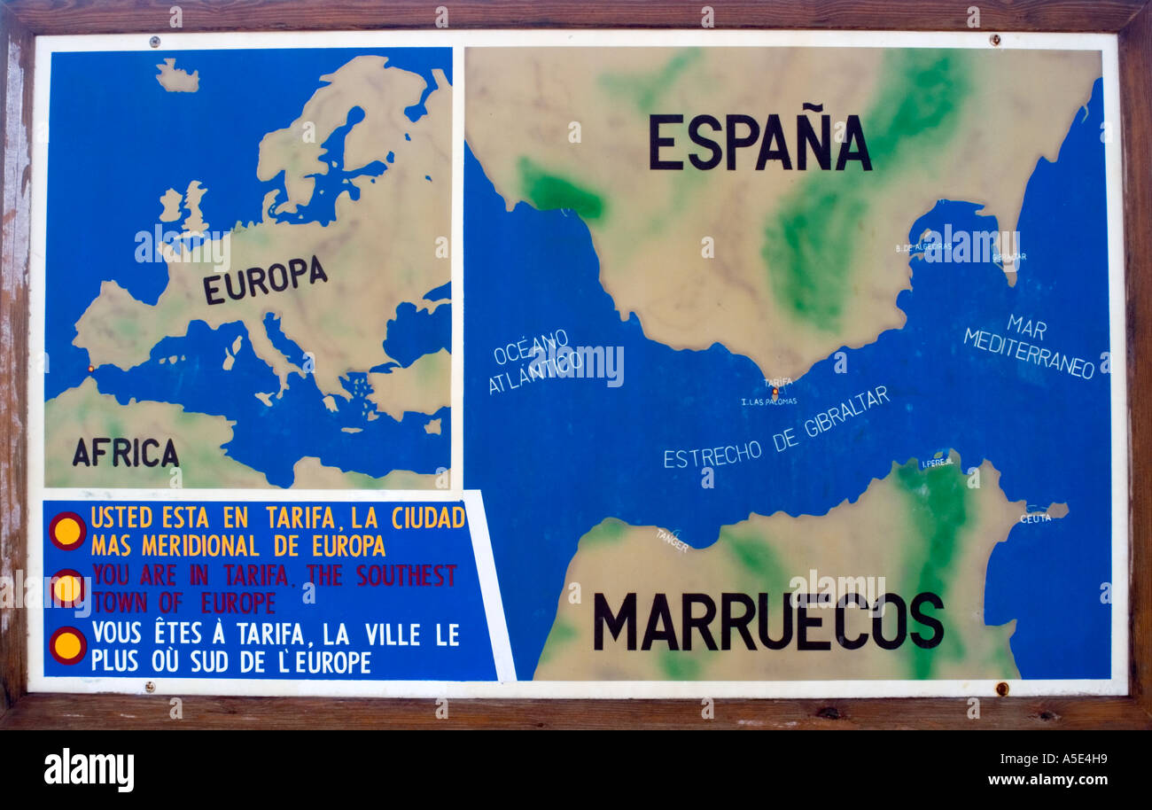 Tarifa map spain Banque de photographies et d’images à haute résolution ...