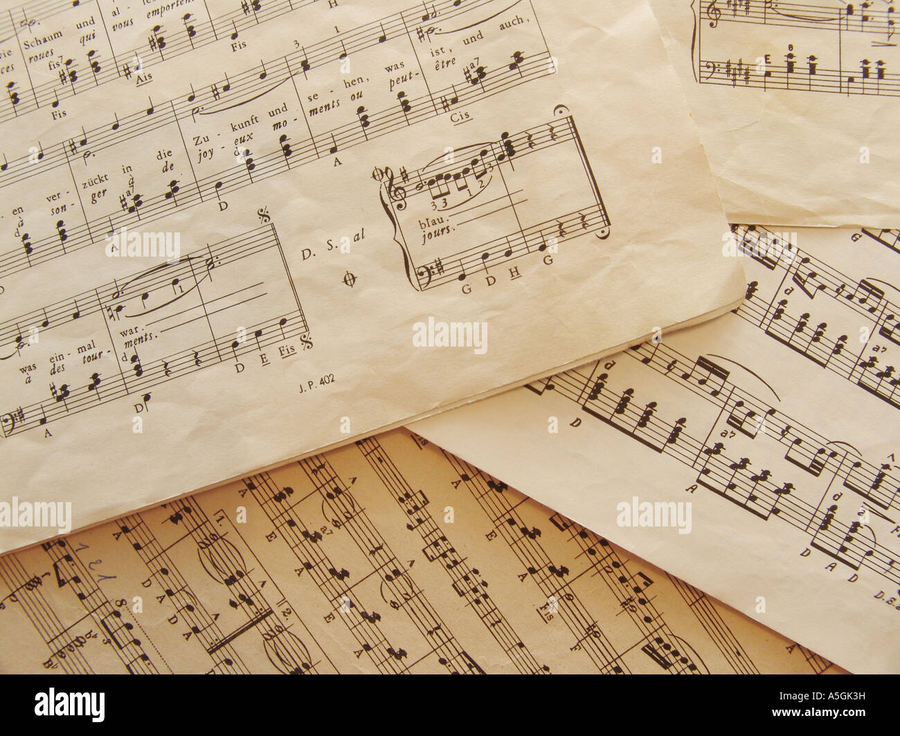 Notes de musique, Allemagne Photo Stock - Alamy