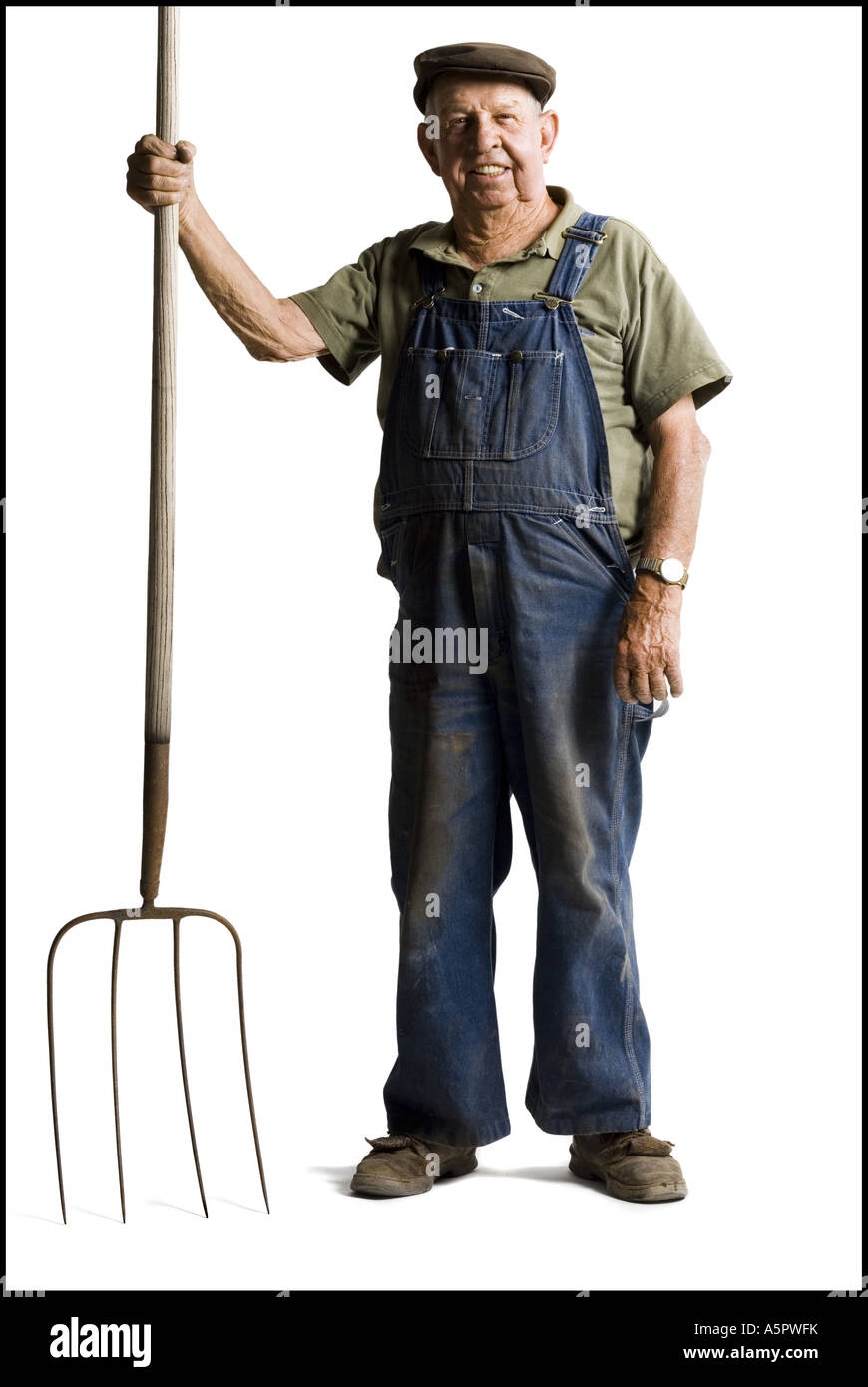 La fourche de fermiere fond blanc Banque de photographies et d’images à ...