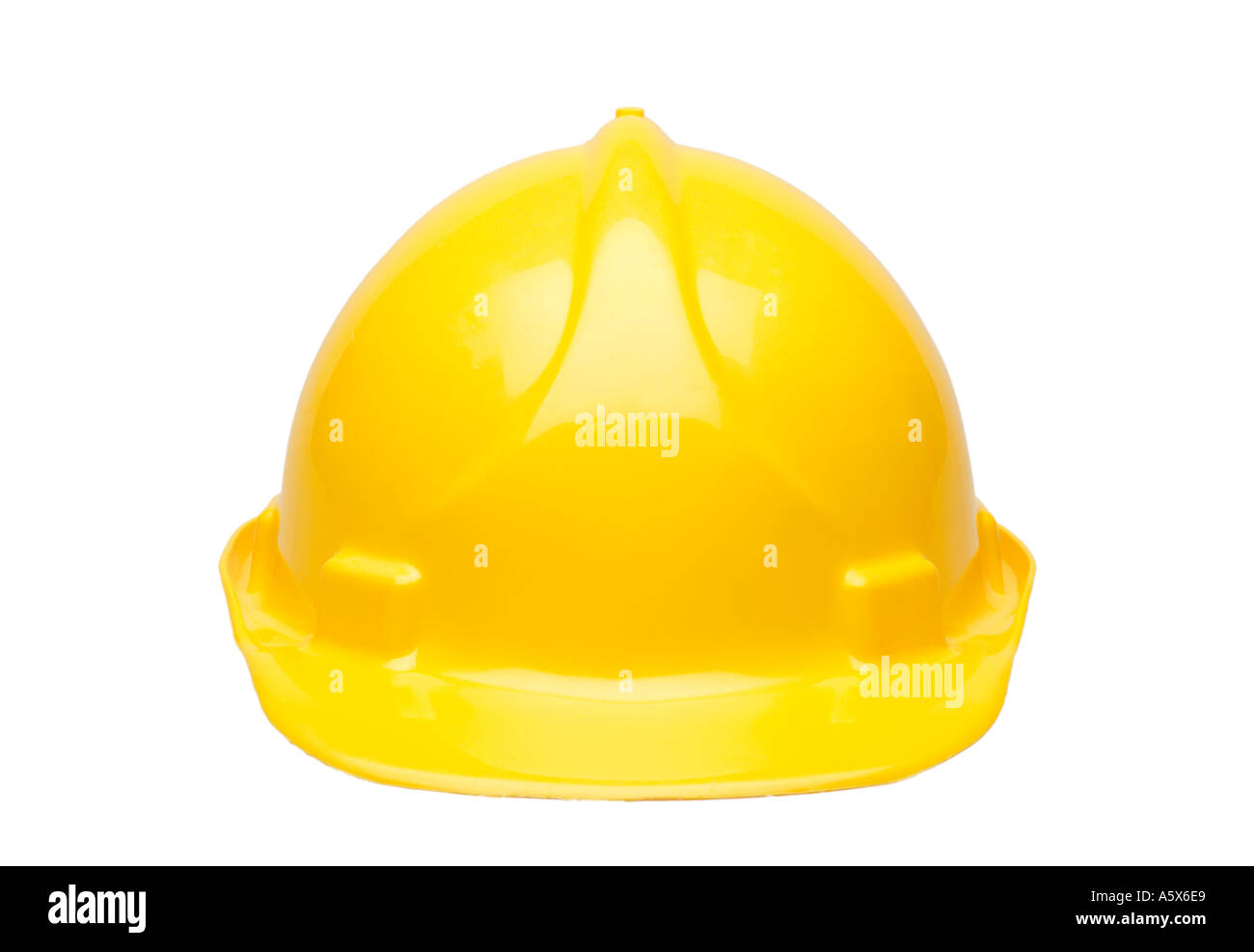 Casque de sécurité CASQUE DE SÉCURITÉ JAUNE SUR FOND BLANC Photo Stock ...