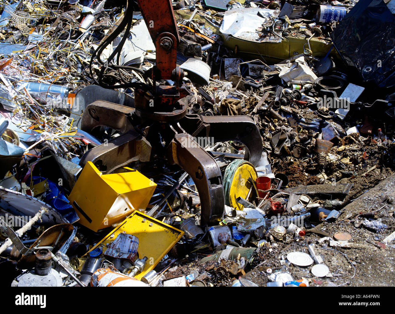Chantier de recyclage de métaux et de ferraille Photo Stock - Alamy