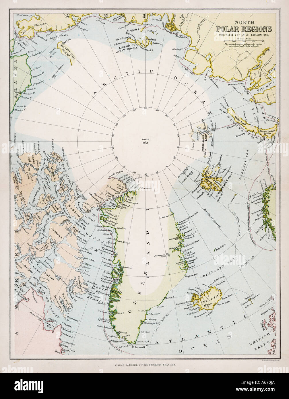 Arctic circle map Banque de photographies et d’images à haute ...