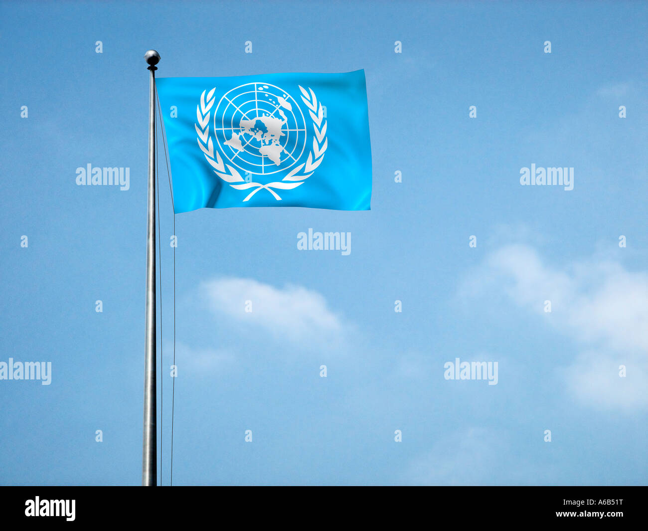 Drapeau de l'ONU Organisation des Nations Unies ONU symbole de paix ...