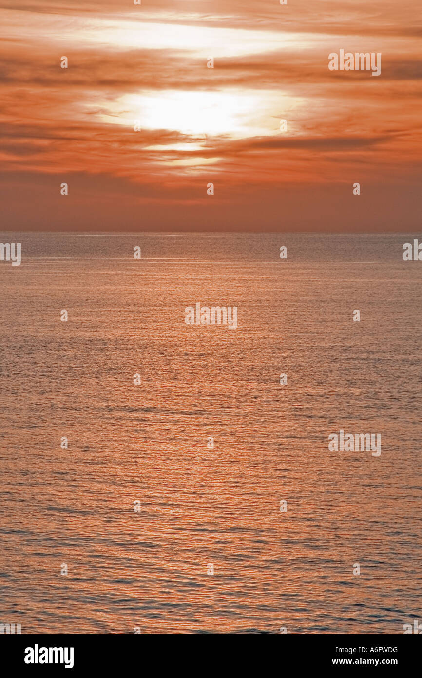 Woolacombe Bay Sunset Devon, Angleterre Royaume-Uni droit exclusif à ...