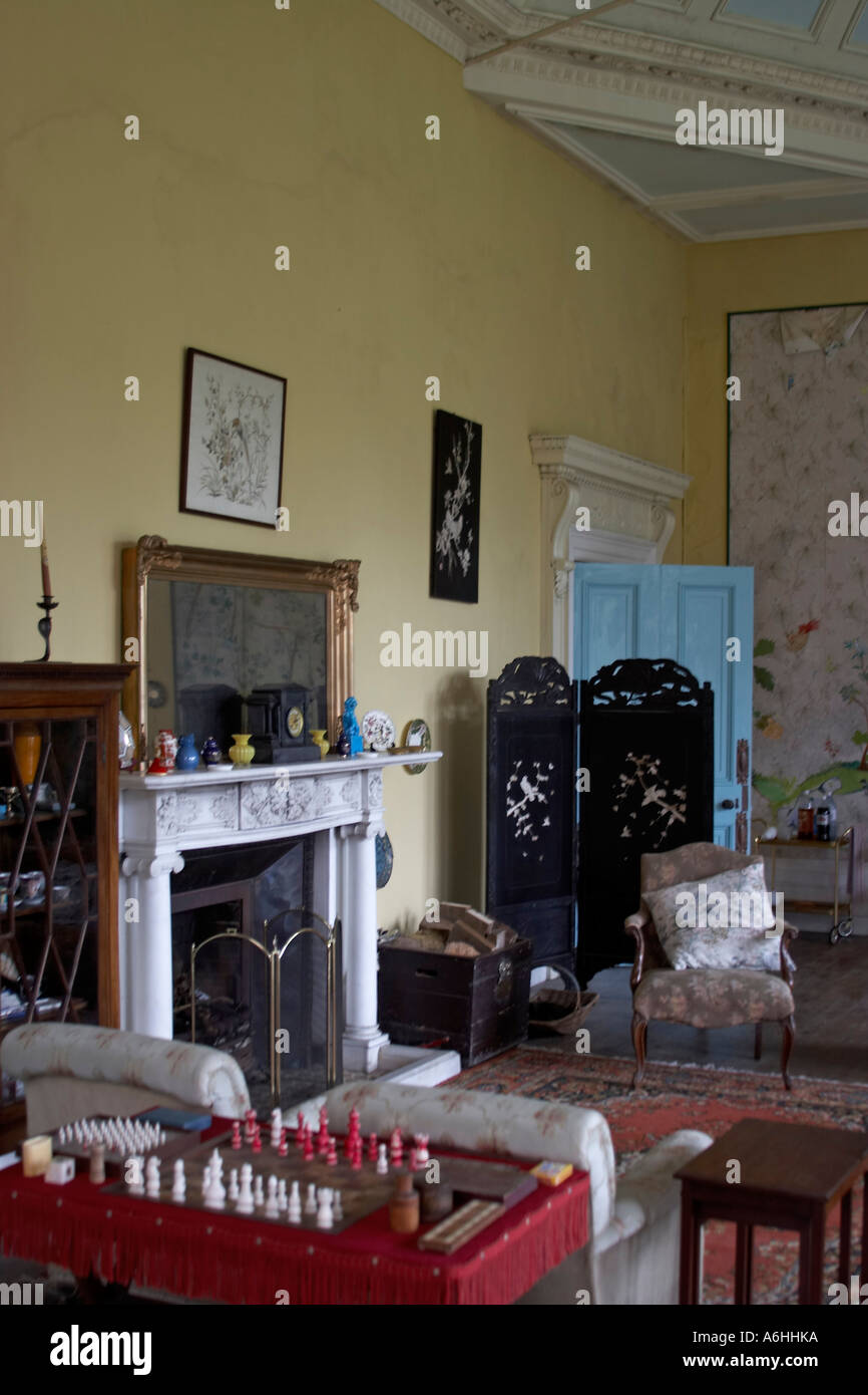 Salle de dessin dans l'intérieur de Lissan House home d'Hazel Dolling ...