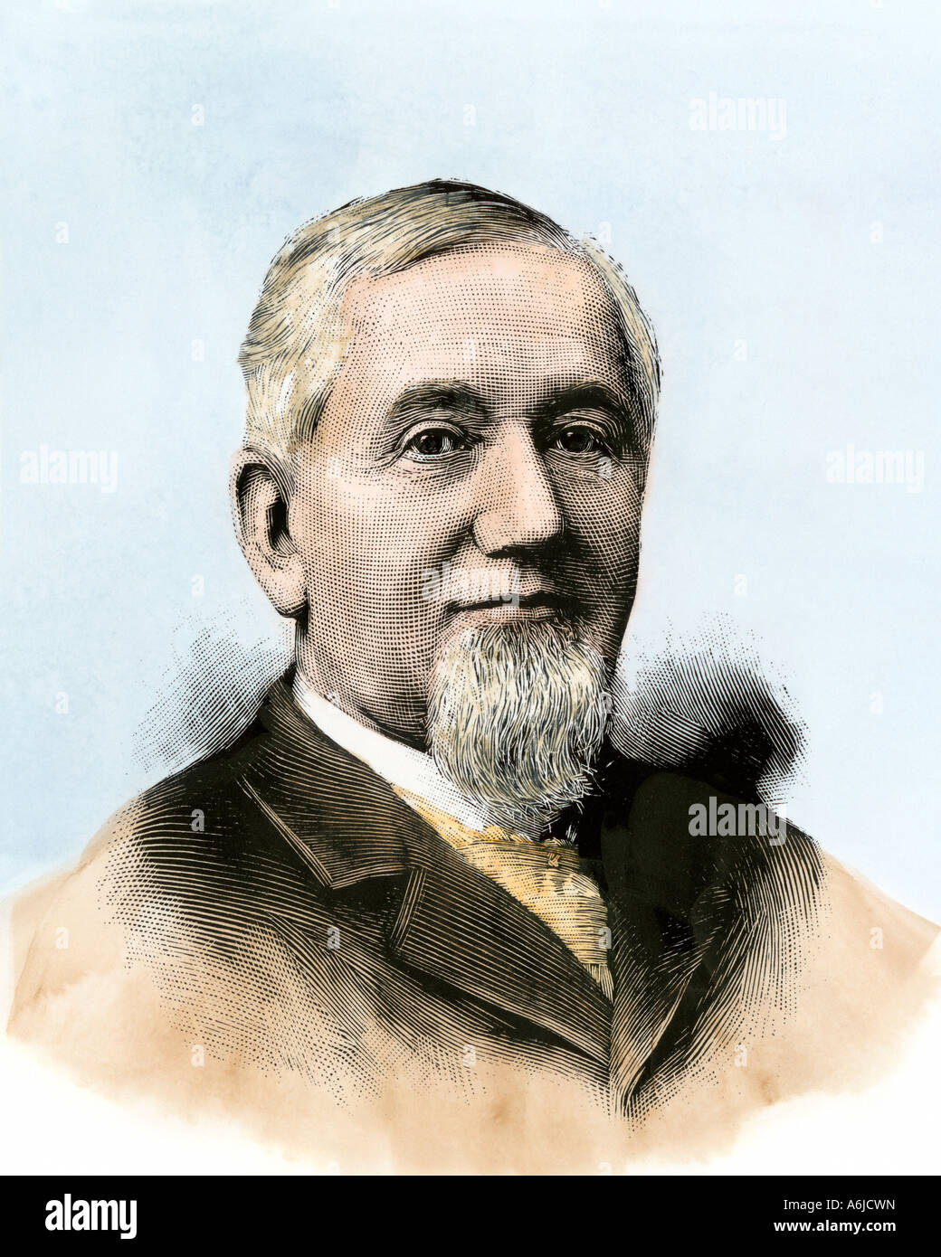 George Pullman inventeur de wagons équipés de couchettes. À la main ...