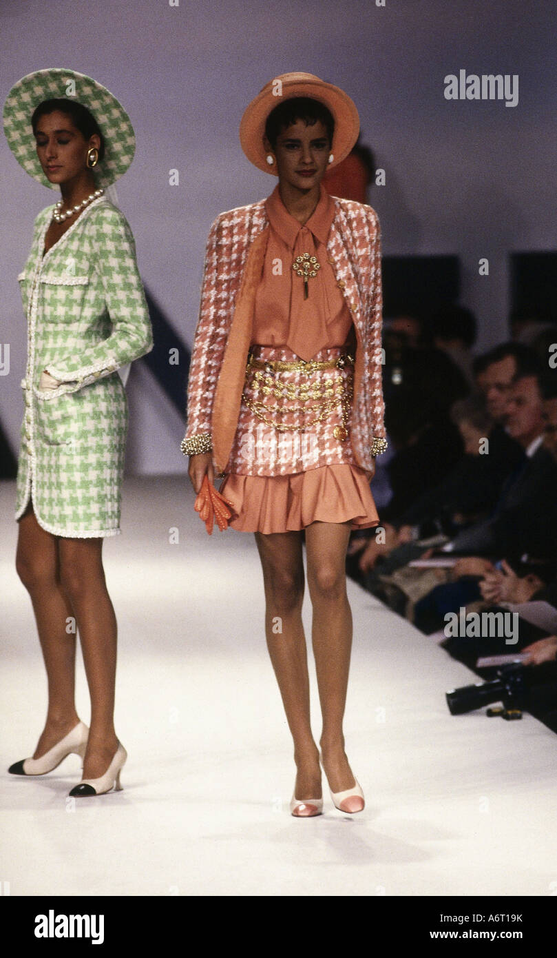 Mode, 1990, mannequins, costume de port, longueur totale, passerelle ...