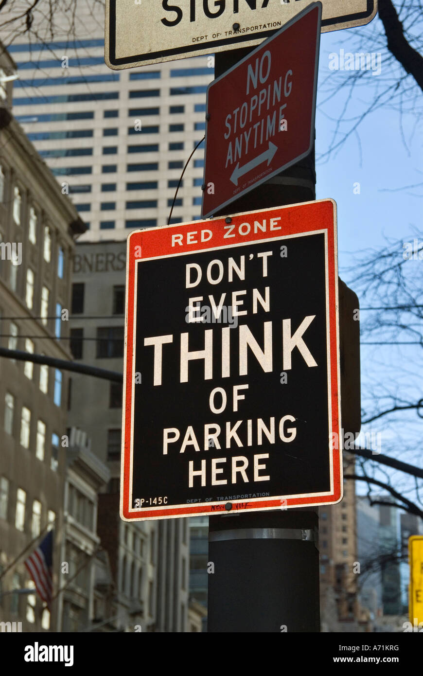 Humorous no parking sign Banque de photographies et d’images à haute ...