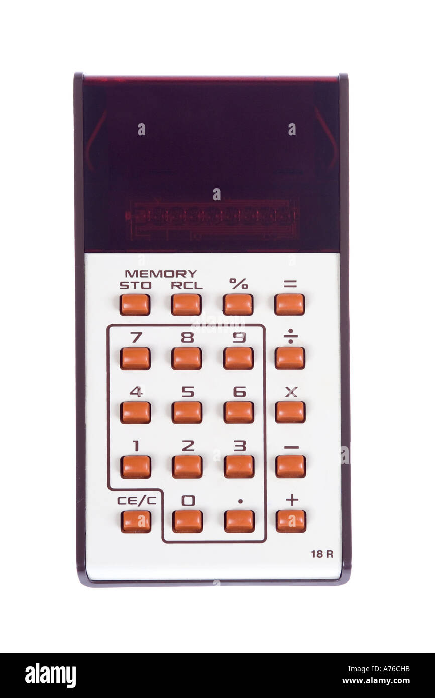 Calculatrice des années 1970 Banque d'images détourées - Alamy