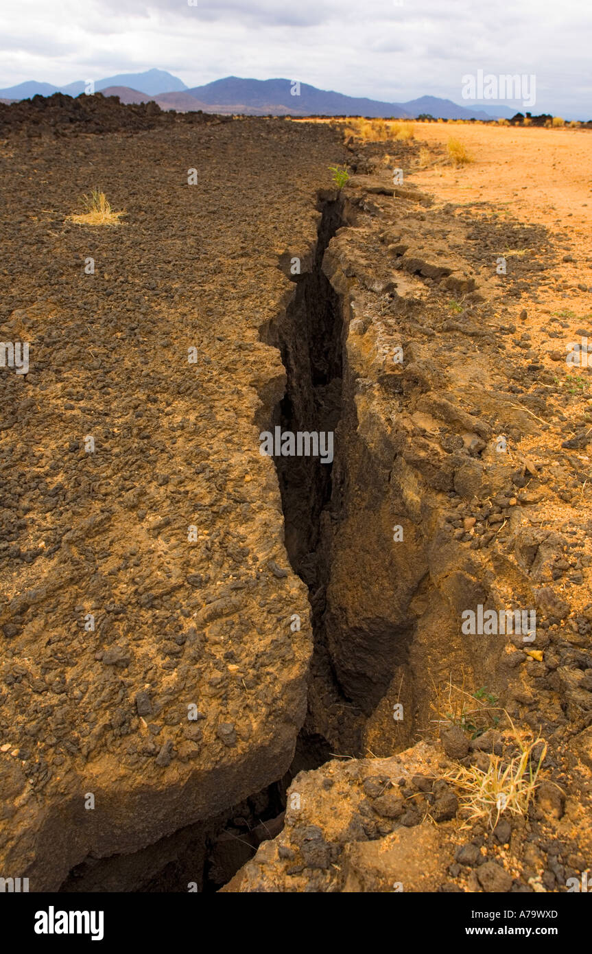 La coulée de lave de SHEITANI Chyulu Hills Volcano vulcan Kenya Afrique ...