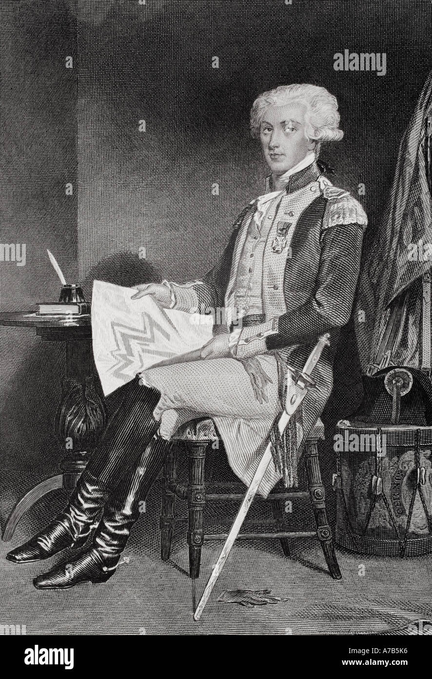 Gilbert du motier marquis de lafayette Banque de photographies et d ...