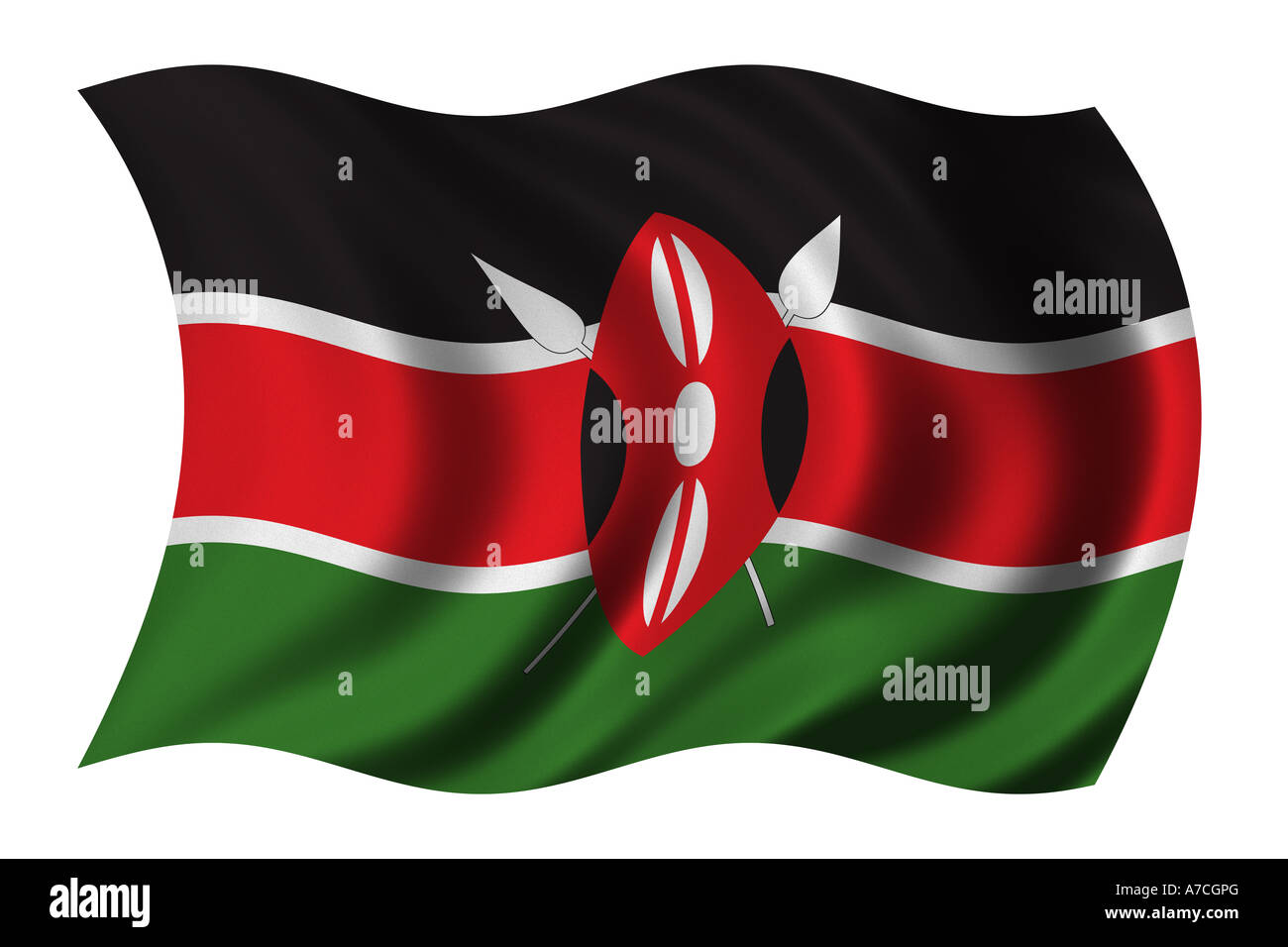 Kenyan flag Banque de photographies et d’images à haute résolution - Alamy