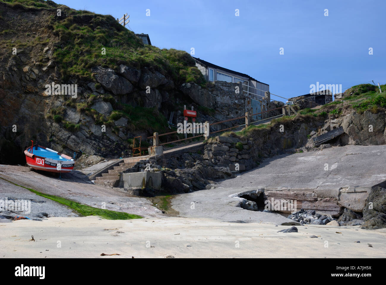 Plage de la crique de portheras Banque de photographies et d’images à ...