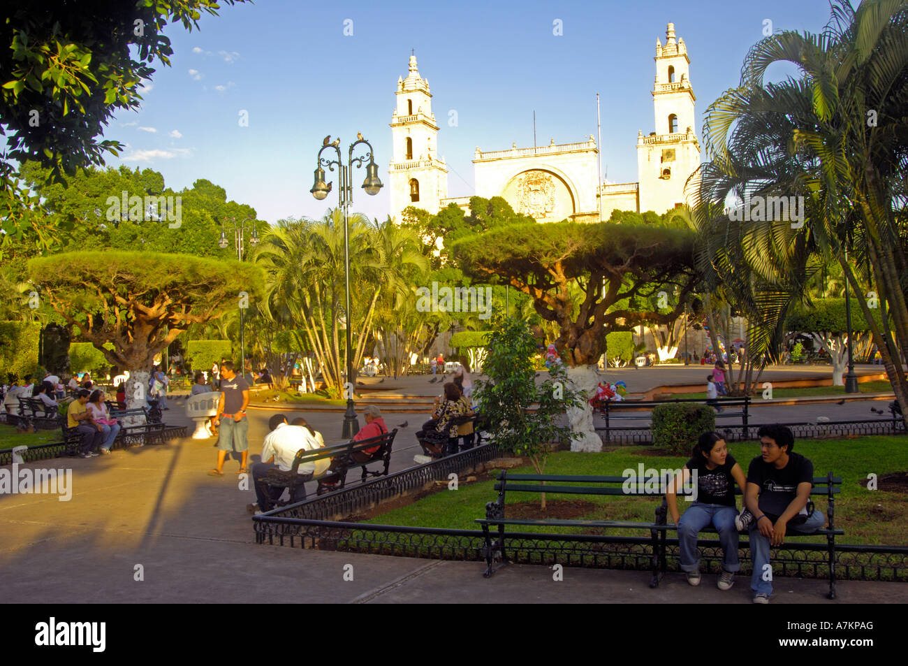 La Plaza Grande dans Merida Mexique Photo Stock - Alamy