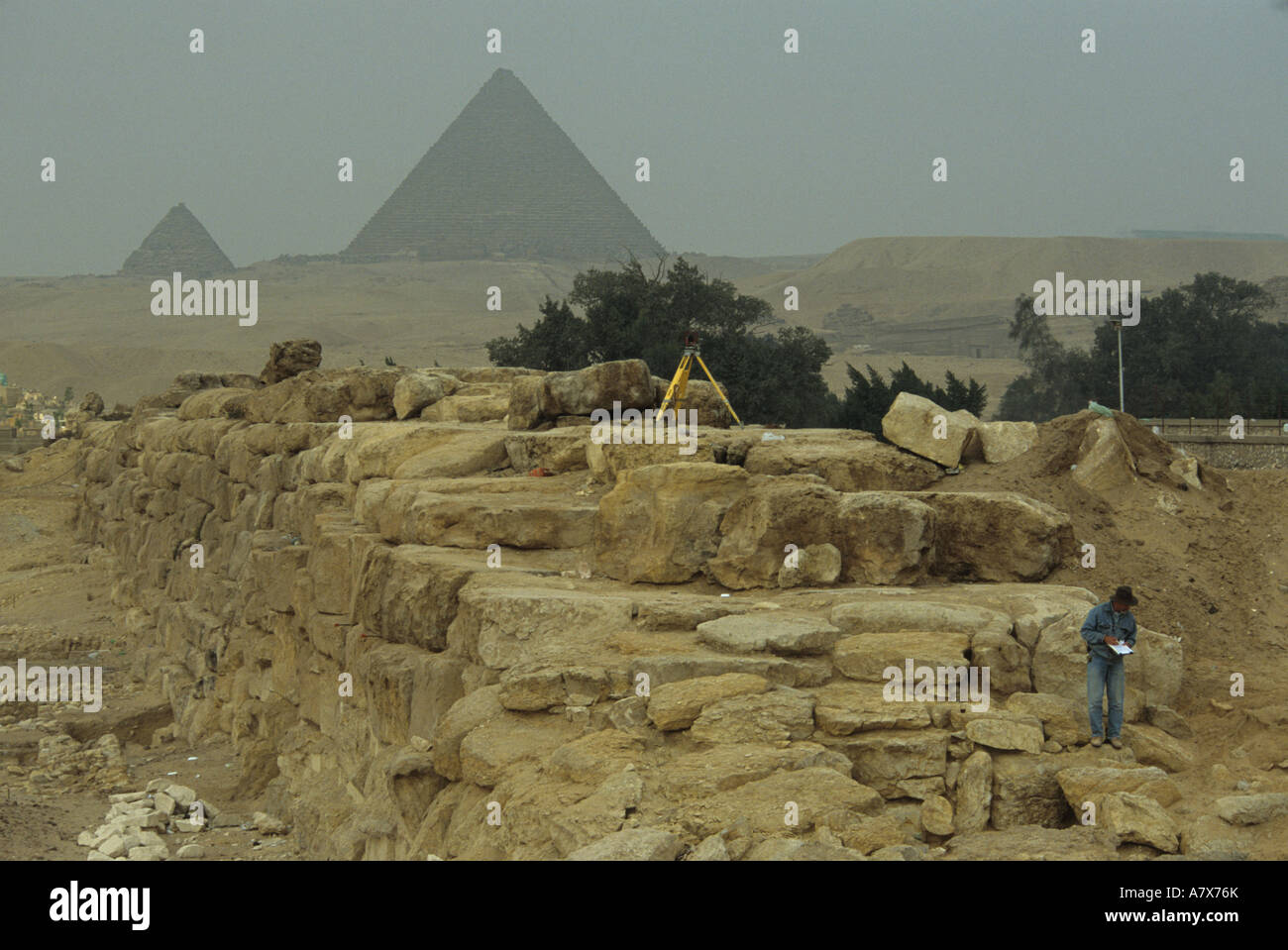 L'Afrique, l'Egypte, le plateau de Gizeh. Le Dr Mark Lehner à royal ...