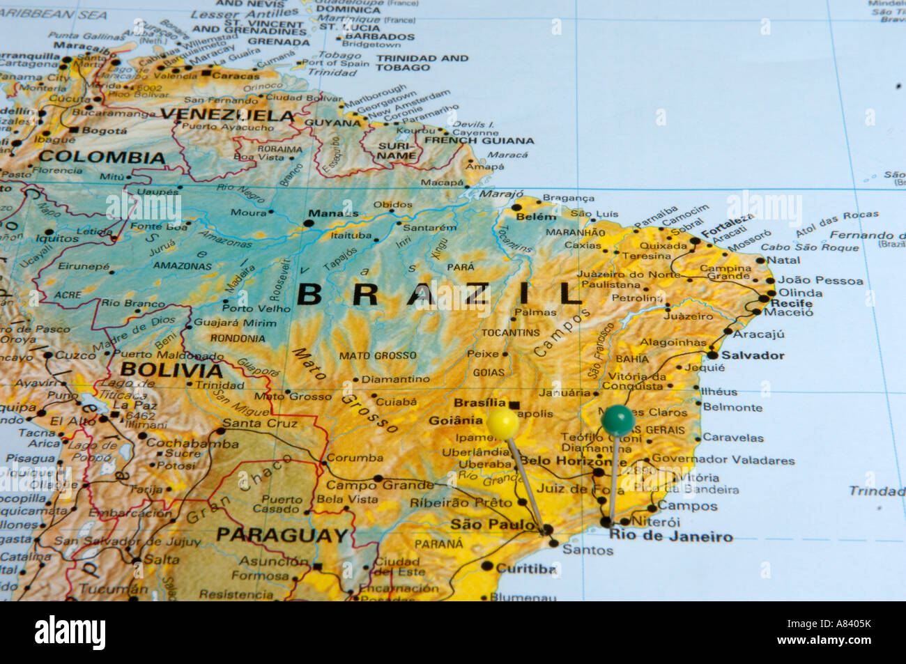 Carte de rio de janeiro Banque de photographies et d’images à haute ...