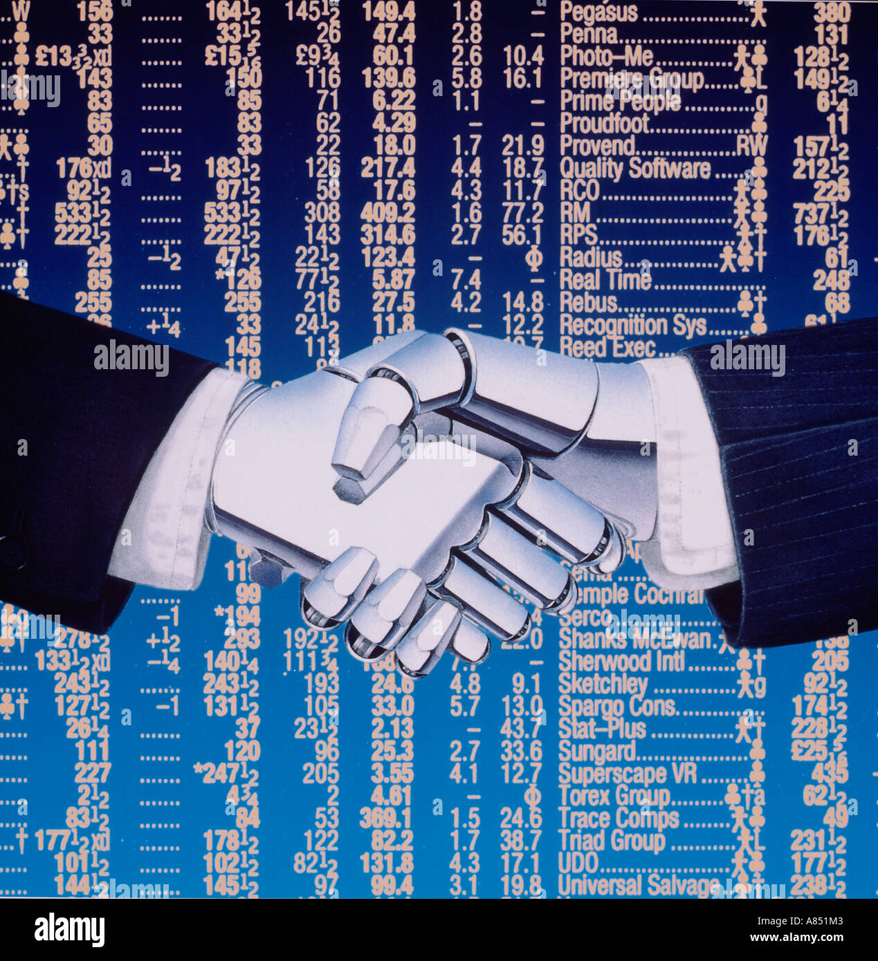 Clasp hands robot Banque de photographies et d’images à haute ...