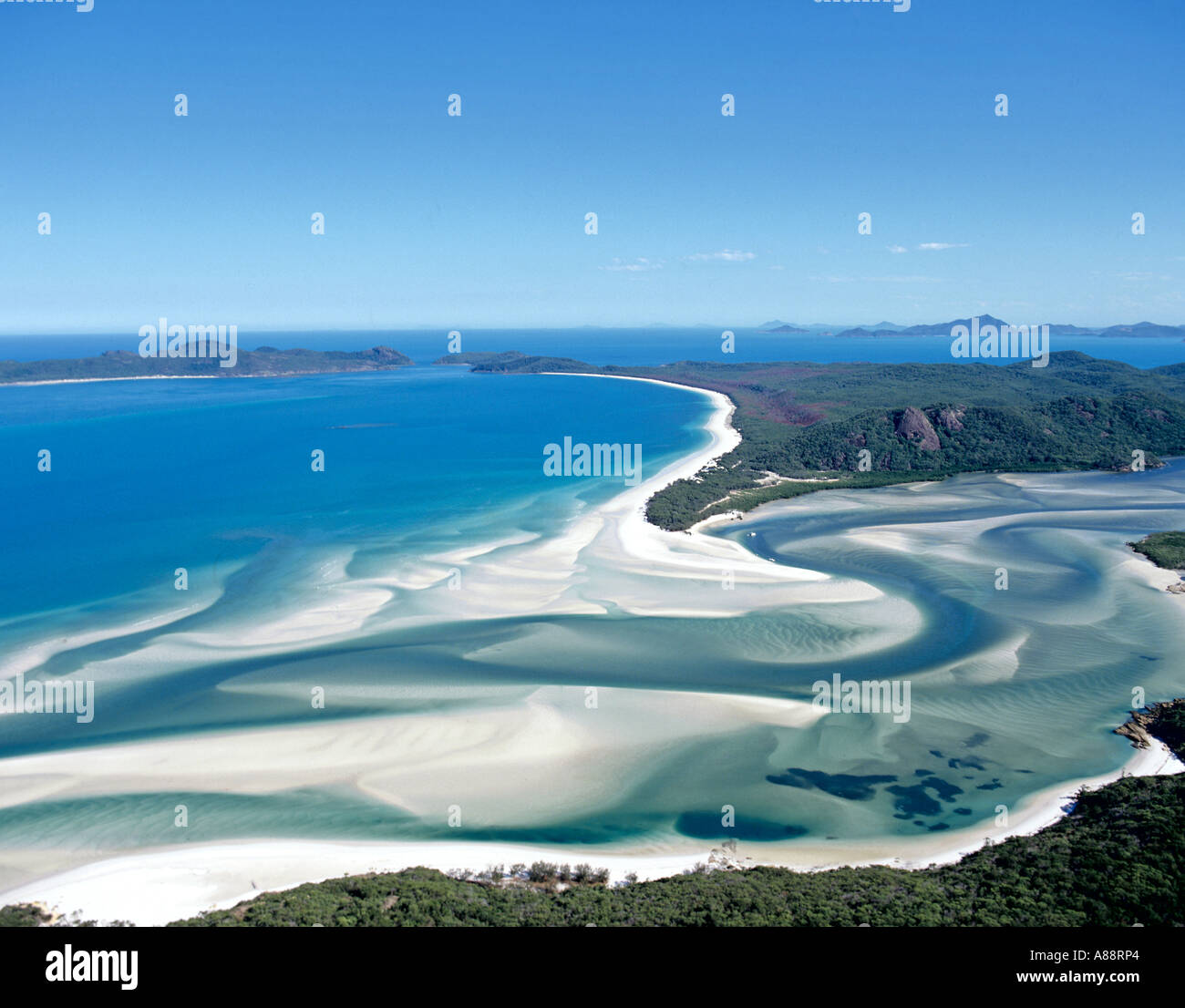 Estuary at whitehaven beach Banque de photographies et d’images à haute ...