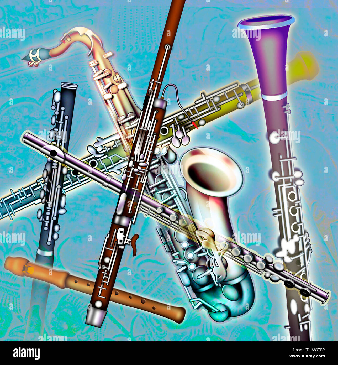 Music instruments oboe wind instrument Banque de photographies et d ...